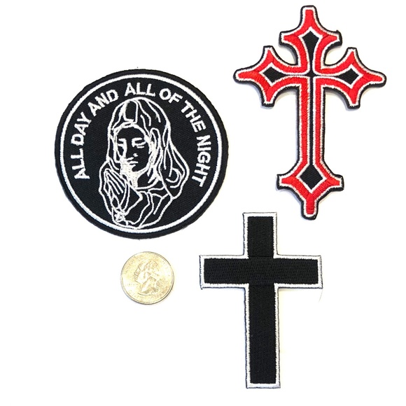 Accessories | Christian Cross Patches Iron On Mary Prayer Diy | Poshmark